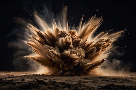 Premium Photo Explosive Dust Cloud
