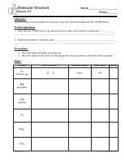 Creating Accurate Molecule Models With VSEPR Theory Course Hero