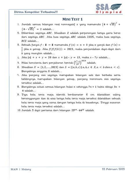 25 Mini Tes 1 Pdf