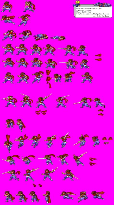 Playstation 2 Namco X Capcom Strider Hiryu The Spriters Resource