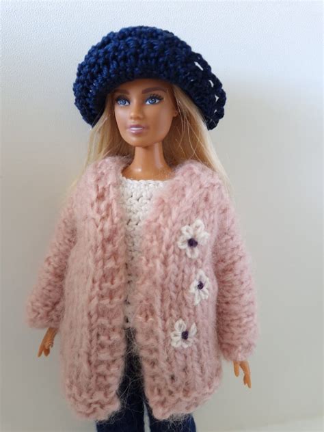 Barbie Kläder Rosa Stickad Kofta Till Curvy B Köp På Tradera