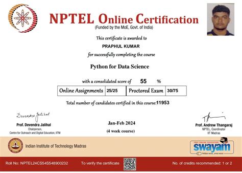 Praphul Kumar On Linkedin Nptel Swayam