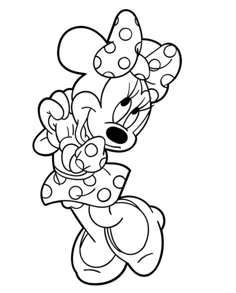 Minnie Mouse Coloring Pages Coloringlib