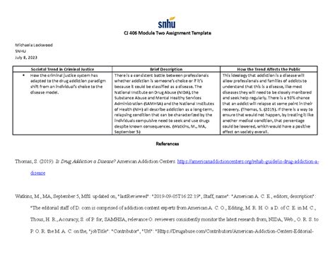 Cj 406 Module Two Assignment Template Cj 406 Module Two Assignment