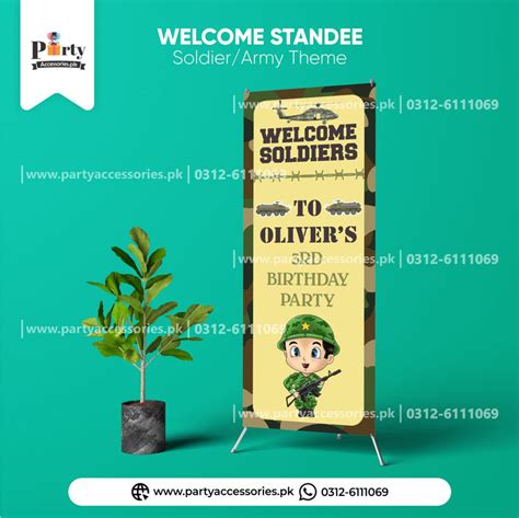 Army Soldiers Tagged Welcome Standee Pk