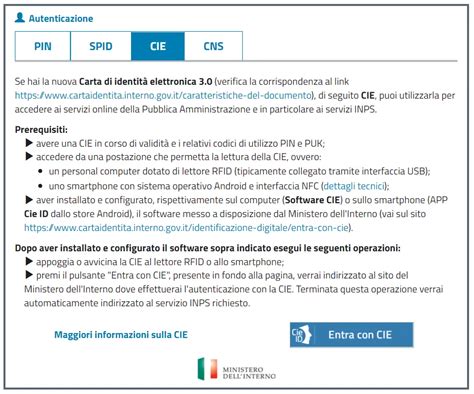 Come Accedere Al Sito INPS Con La CIE