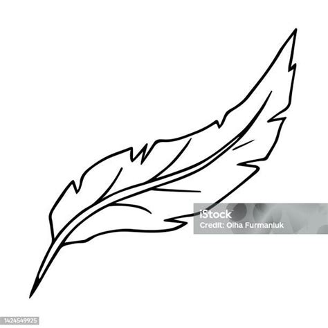 새 깃털 퀼 잉크 펜 쓰기 손으로 그린 윤곽선 낙서 스케치 프리핸드 미니멀리즘 스타일 라인 아트 격리 벡터 일러스트 레이 션 거위 새에 대한 스톡 벡터 아트 및 기타 이미지