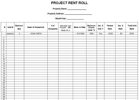 14 Easily Editable Rent Roll Templates Ms Word Templates Show