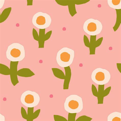 Vector Sin Costura Floral Modelo Resumen Textura Con Sencillo Flores