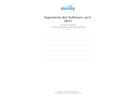 Docsity Ingenieria Del Software Pc1 2021 Ingeniería Del Software Pc1