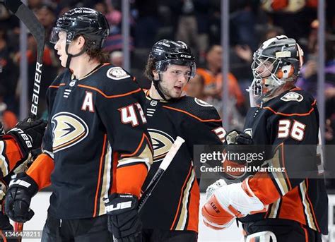 Mason Mctavish Of The Anaheim Ducks Celebrates A 4 1 Win Against The