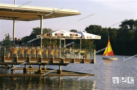 Germany Lower Saxony Hanover Maschsee Restaurant Pier 51 Detail