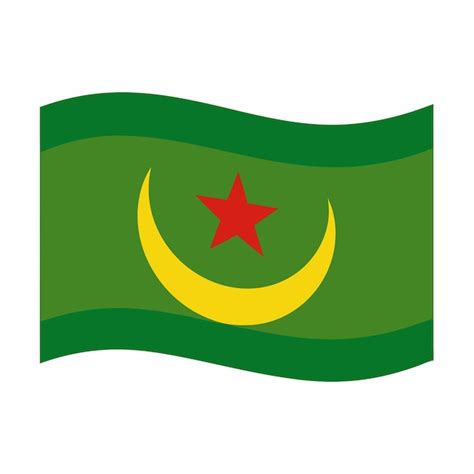Premium Vector Mauritania Flag Illustration On White Background