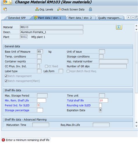 How Minimum Total Shelf Life Works SAP Community