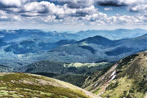 Beautiful Mountain View Containing Mountain Top And Horizontal