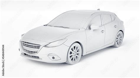Tokyo Japan August 13 2021 Mazda 3 City Car With Blank Surface For