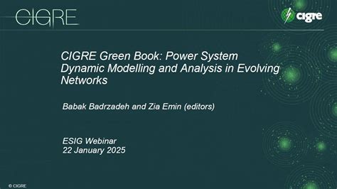 Gpstesig Webinar Cigre Green Book Power System Dynamic Modelling