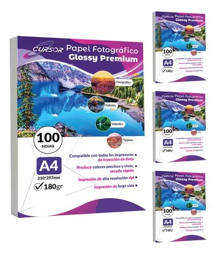 Pack 400 Hjs Papel Fotográfico Glossy A4 180gr Envíogratis
