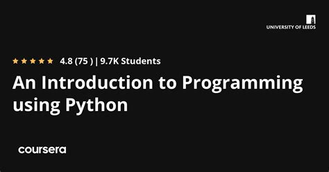 An Introduction To Programming Using Python Coursera