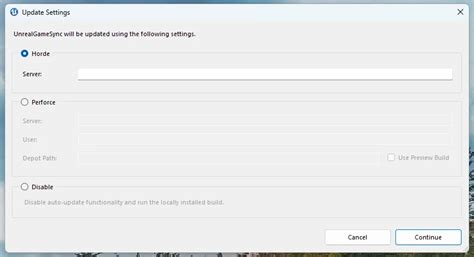 Configuring Unrealgamesync Documentation Universal Foundry