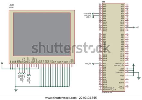 Vector Electrical Schematic Diagram Graphic Display Stock Vector
