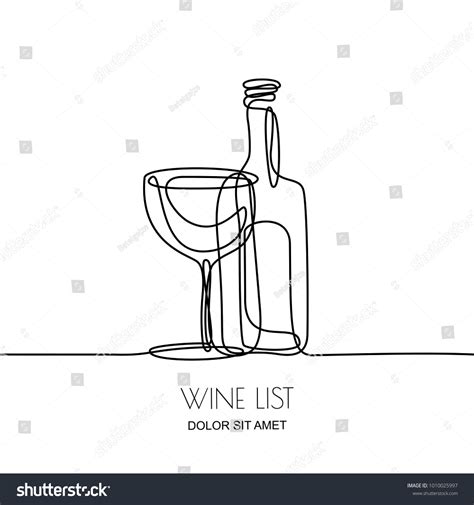 Continuous Line Drawing Vector Linear Black Stock Vector Royalty Free