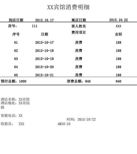 关于住宿费报销提供住宿费清单的通知 财务处