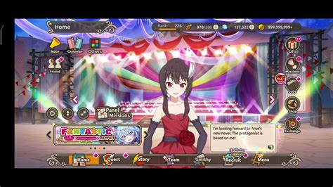 Konosuba Fantastic Days Home Screen Megumin Singing Sensation