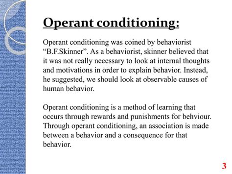 Theories Of Learning Operant Conditioning Ppt