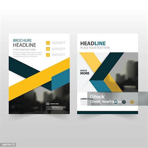 Laporan Tahunan Vektor Warnawarni Leaflet Brochure Flyer Desain