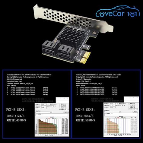 4พอร์ต Sata Iii การ์ด Pcie 6gbps Sata 30ไปยัง Pci อะแดปเตอร์1x พร้อมขา