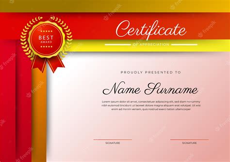 Modèle De Certificat De Diplôme Coloré Et élégant Moderne Modèle De