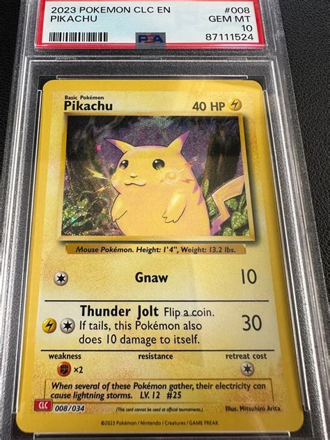 Pokémon 1 Graded Card Trading Card Game Classic Pikachu Psa 10