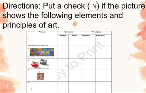 Solved Directions Put A Check √ If The Picture Shows The Following