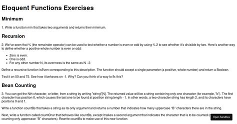 Js Eloquent Functions Codesandbox
