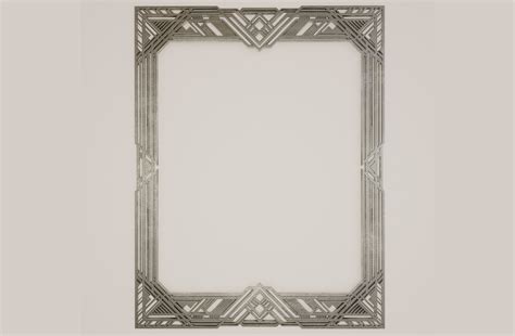 3d Rectangular Art Deco Style Framework Model Turbosquid 2174051