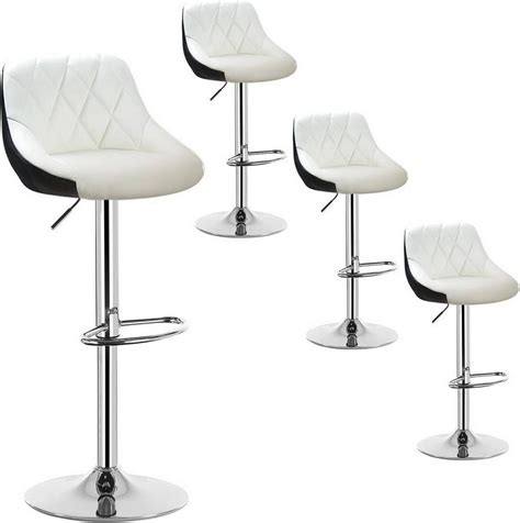 Woltu Drehhocker 4 St Barhocker 2 Farbig Drehbar Sitzfläche Aus