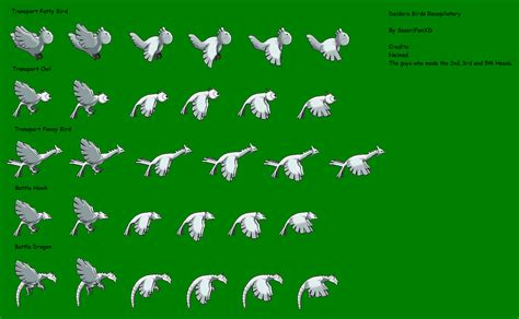 Deidaras Birds Sprite Sheet By Dantewreckmen 999 On Deviantart