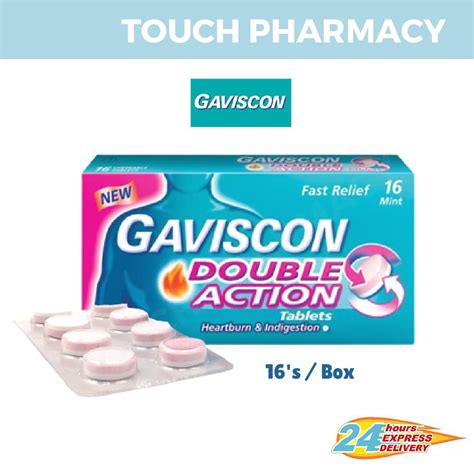 EXP 5 25 GAVISCON Double Action Tablets 250mg 16 S Shopee Malaysia