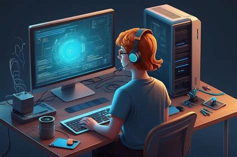 Premium Photo Computer Troubleshooting Concept Illustration
