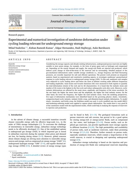 Pdf Experimental And Numerical Investigation Of Sandstone Deformation Under Cycling Loading