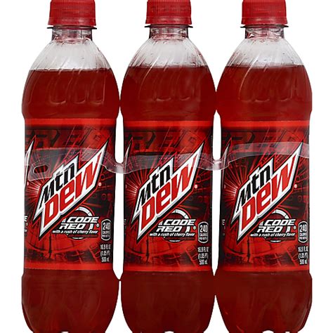 Mountain Dew Soda Code Red Ea Multi Pack Bottled Soda Family Fare