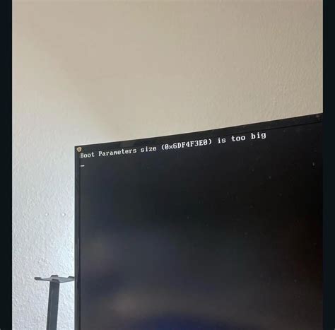 Boot Parameters Size Is Too Big R Pcbuild