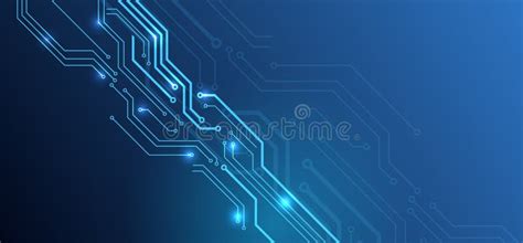 Wide Abstract Modern Futuristic Technology Background Hi Tech Digital Communication Circuit