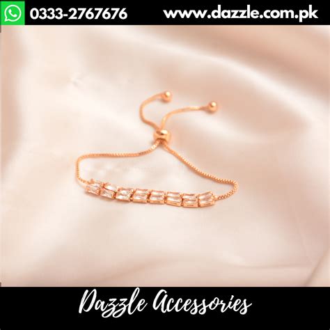 Adjustable Crystal Gold Bracelet Dazzle Accessories