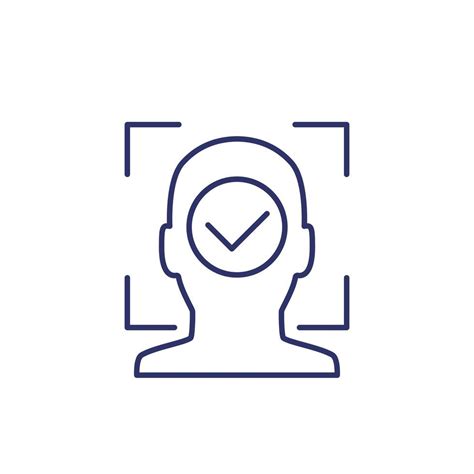 Facial Recognition Icon Biometric Face Scanning Line Vector 1918235 Vector Art At Vecteezy