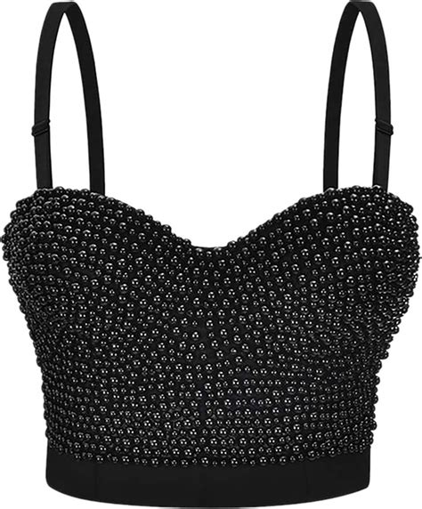 Qjdfll Sexy Deep V Bow With Diamond Encrusted Shape And Shape Sexy Hot