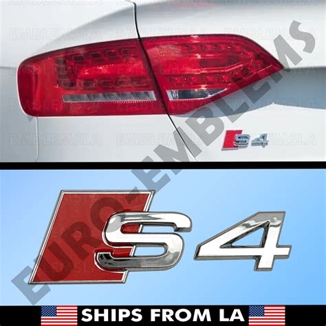 Audi S4 Emblem Chrome 3d Badge Rear Trunk Lid For S Line Oem Etsy