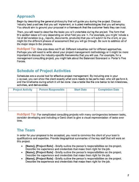 Free Consulting Proposal Template For Word Pdf Hubspot