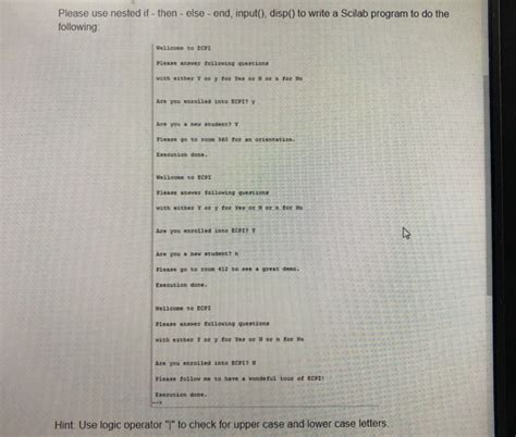 solved please use scilab to complete the learning activity
